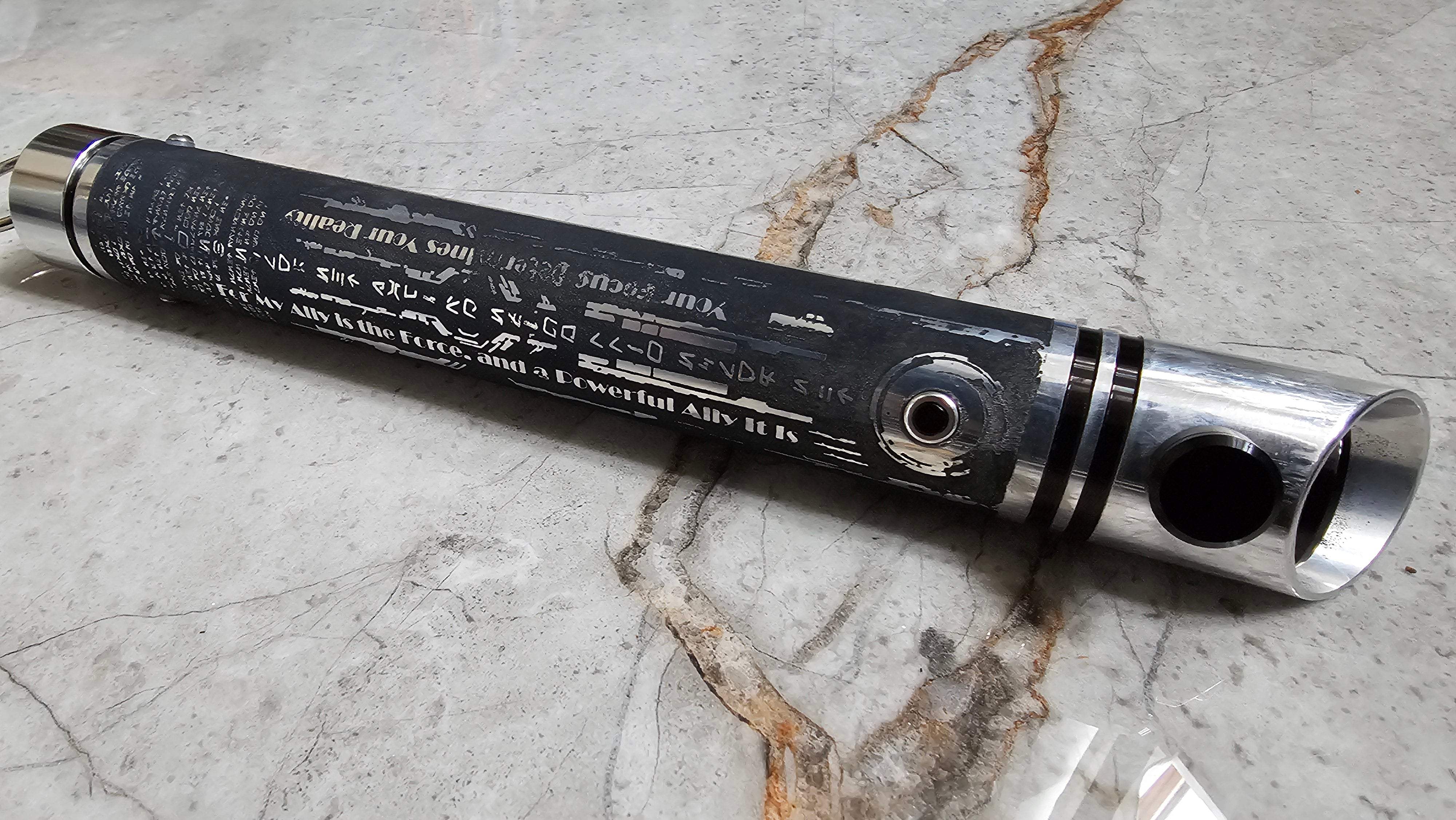 Custom Lightsaber - Weathering, Laser Engraving, Etched, Made by hand ...