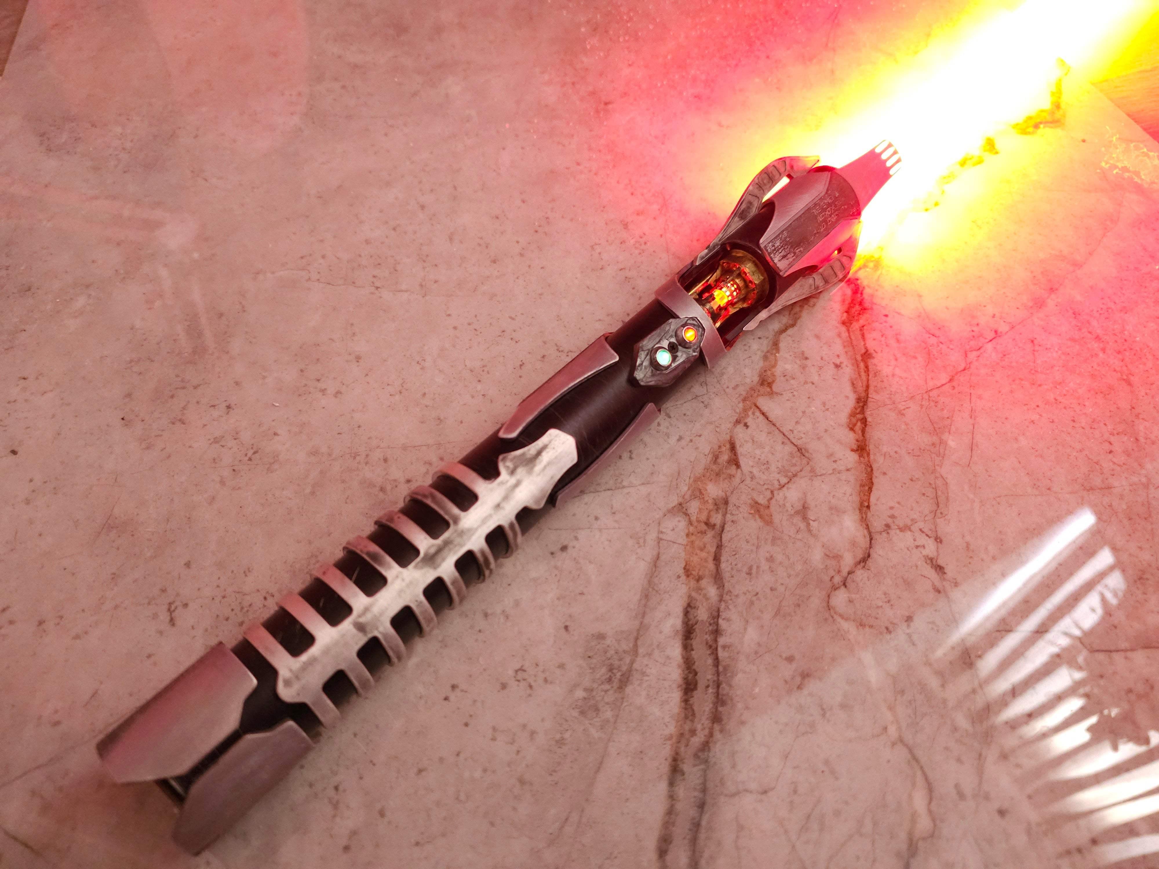 Custom Lightsaber - Weathering, Laser Engraving, Etched, Made by hand ...